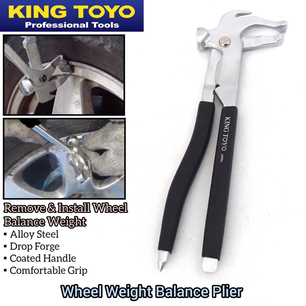 King Toyo Wheel Tyre Weight Pliers – Balance Hammer Plier Tool For All ...