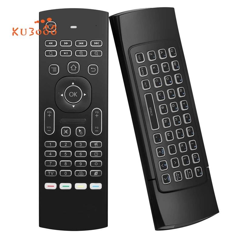 MX3 Air Mouse Wireless Keyboard Backlit Smart Remote Control 2.4G RF ...