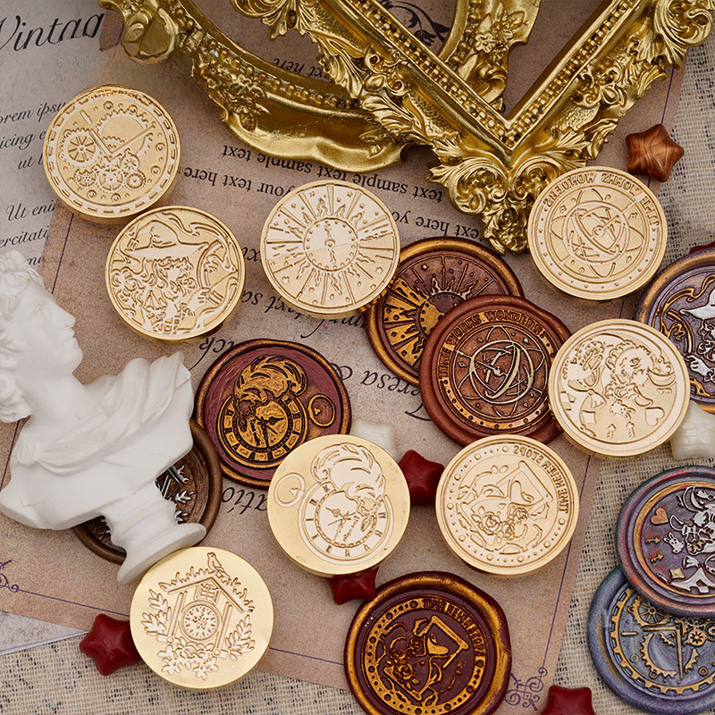 3CM Hourglass Wax Seal Stamp Vintage Sealing Wax Stamp for Envelopes Wedding Invitations ...