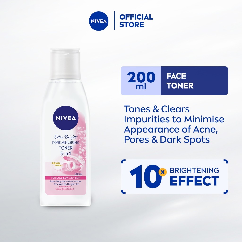 NIVEA Face Care [Extra Bright Pore Minimising] Toner - 200ml Sensitive ...