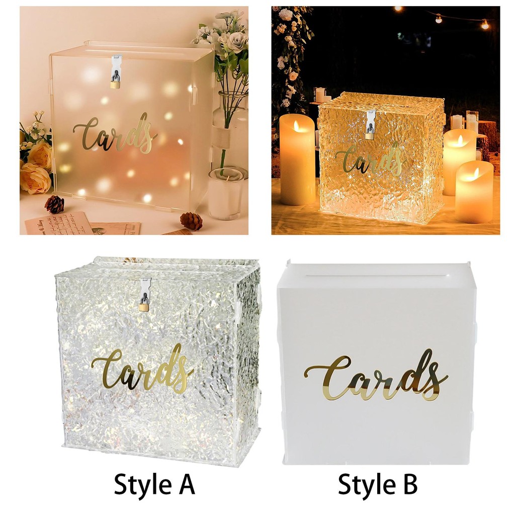 [cuticate11] Acrylic Card Box, Greeting Card Box, Party Favors, Money ...