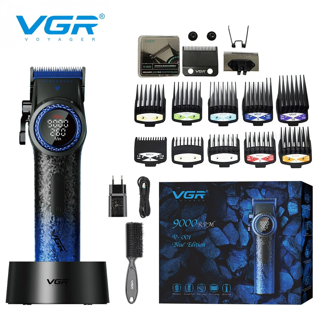 VGR Hair Cutting Machine Professional Trimmer 9000 RPM Hair Clipper Bldc Motor Barber Cordless ...