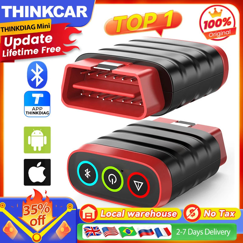 THINKCAR THINKDIAG Mini obd2 Bluetooth Scanner All Cars Full System ...
