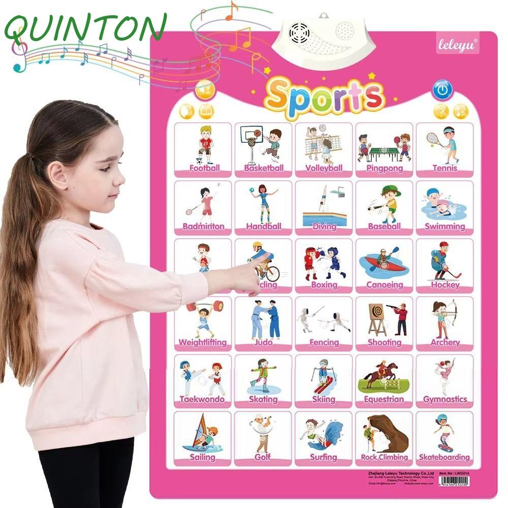 QUINTON Interactive Talking Wall Chart, Number Anima PVC Kids Learning ...