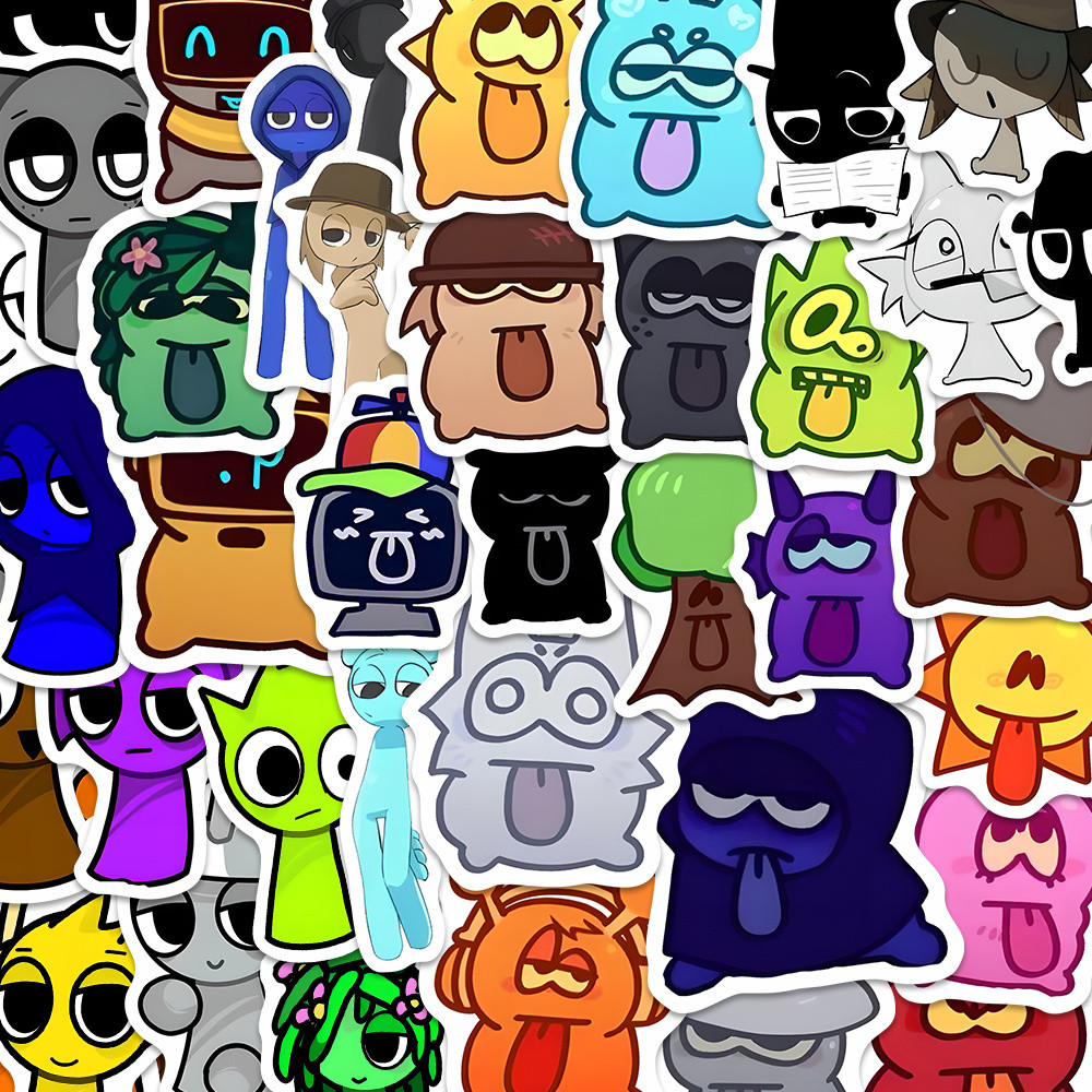 108pcs Sprunki Cute Abstract OC Stickers DIY Notebook Account Creative ...