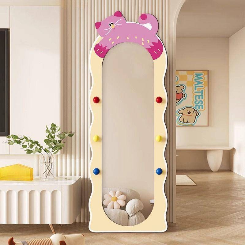 Dopamine mirror full-body floor mirror girls bedroom coat and hat rack ...