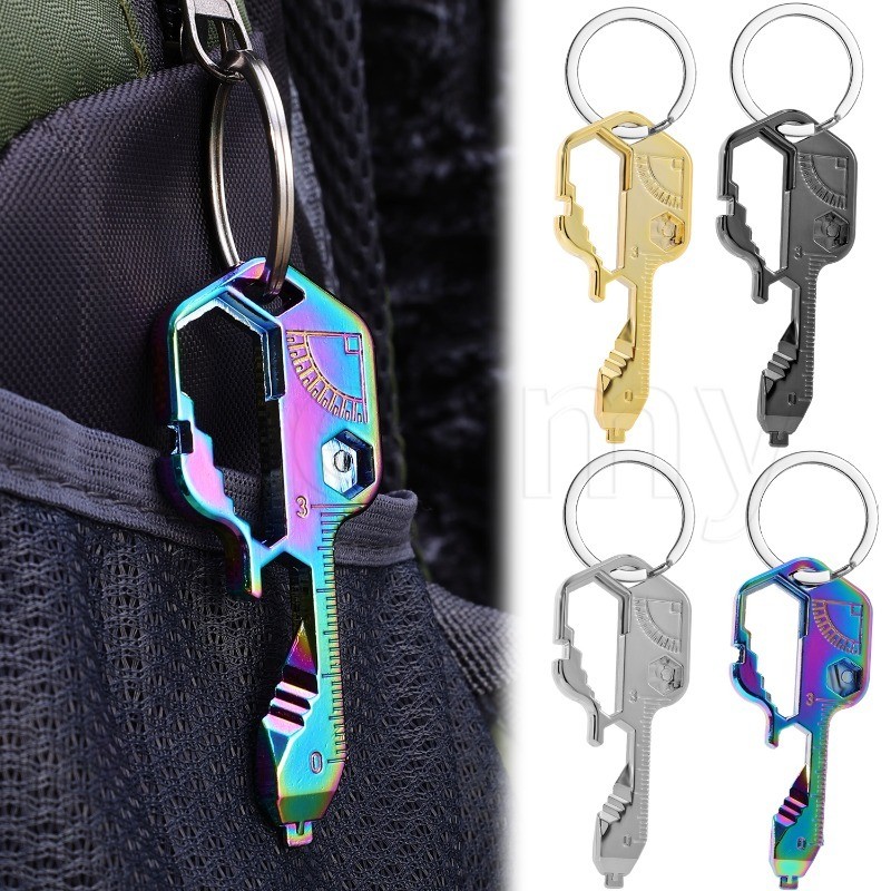 24 in 1 Multifunctional Keychain Tool - Pocket Bottle Opener Keychain ...