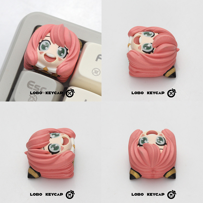 Anya Keycap 3D Creative Cute Cartoon MX Switch Resin Keycaps DIY ...