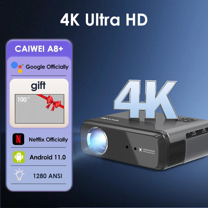 [Netflix Officially-Licensed] Smart Home Theater Projectors 4k Ultra HD ...