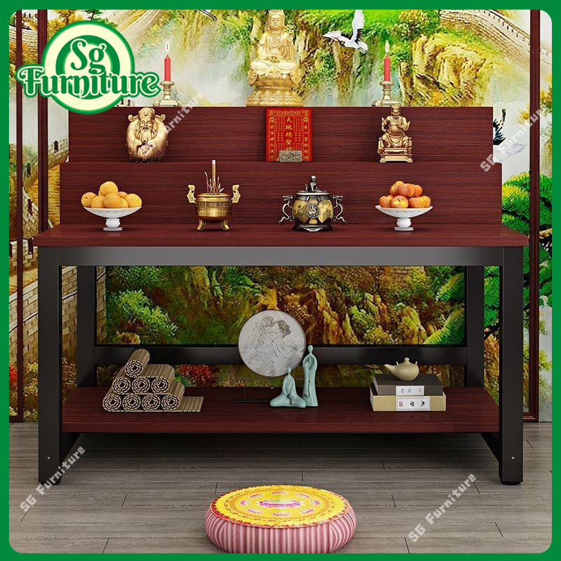 Altar Buddha Cabinet Three-Layer Buddha Shrine Family Buddhist Hall ...