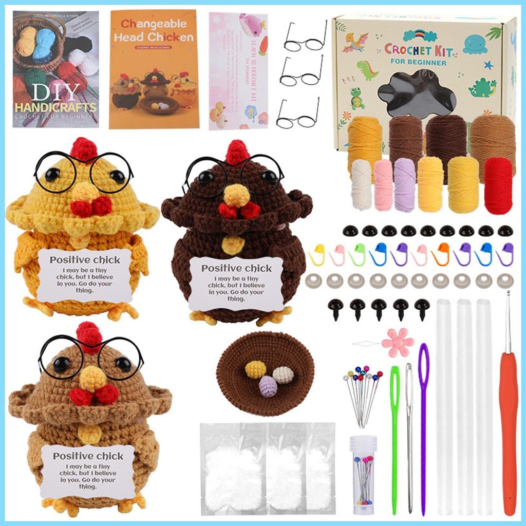 Crochet Kit Animal Crochet Animal Kits Crochet Chicken Positive Crochet ...