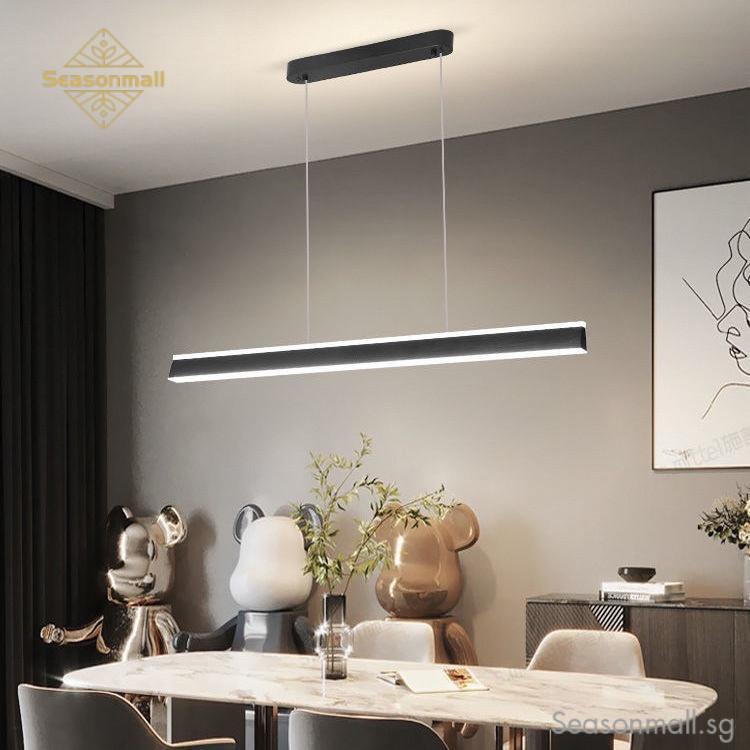 Modern Designer Dining Room Pendant Light Office Study Led Long Strip ...