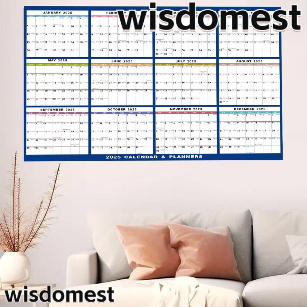 WISDOMEST Planning Wall Calendar, Paper Double-sided Plan Daily ...