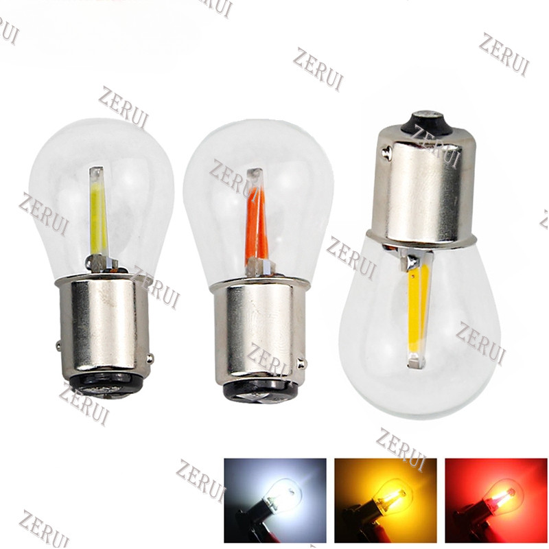 ZR For LEADTOPS 2pcs 1156 BA15S P21W Led Bulb 1157 BAY15D P21 / 5W Led ...