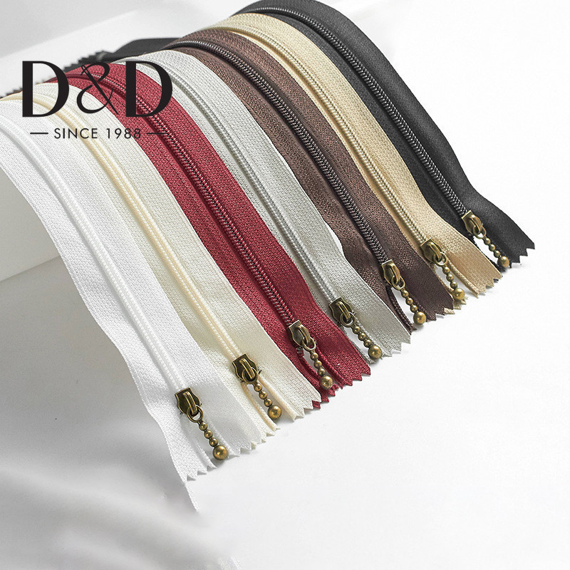10pcs 15/20/25cm No.3 Nylon Antique Copper Closed Tail Short Zipper ...