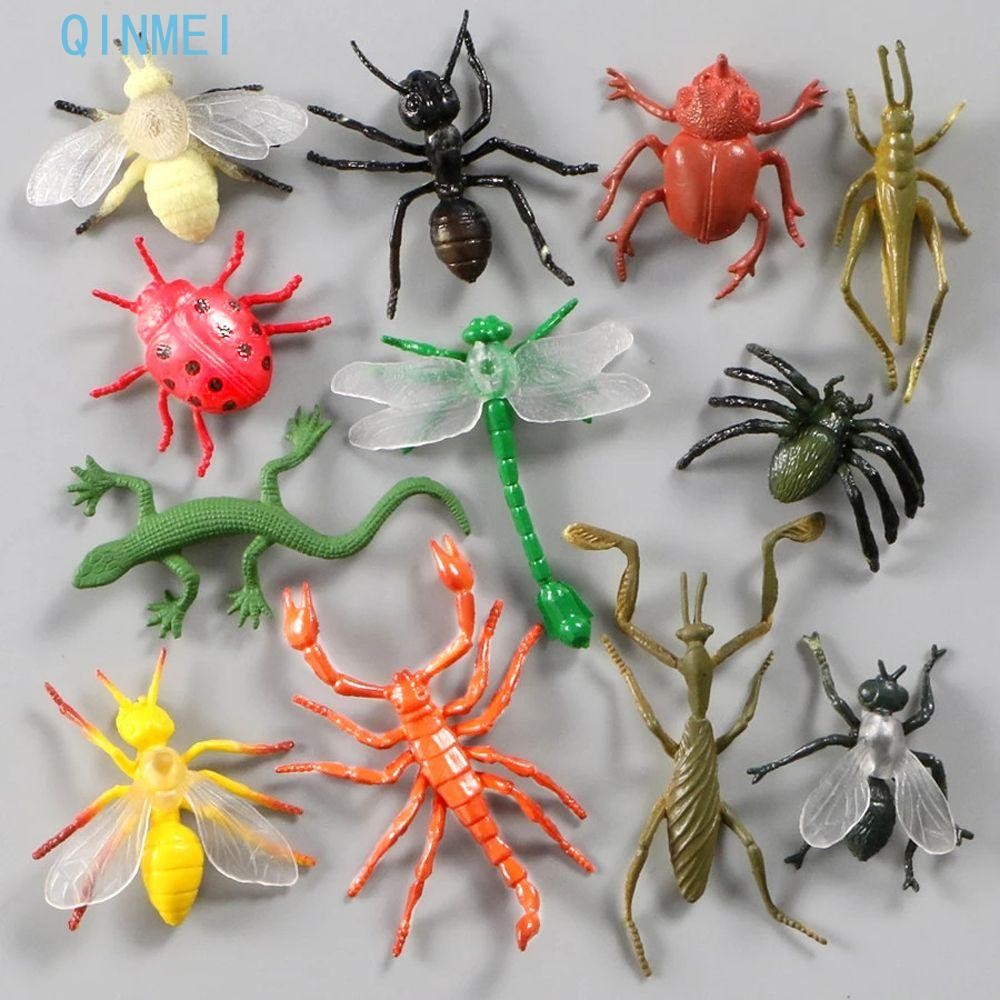 QINMEI Simulation Insect Children Gift 12Pcs/set Fake Insect Cockroach ...