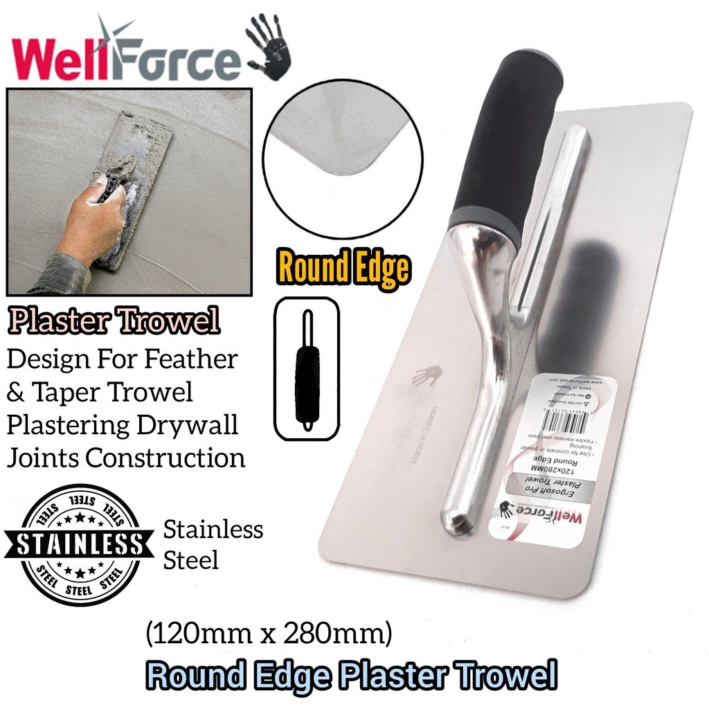 Wellforce Round Edge Plaster Trowel For Concrete Or Plaster Finishing ...