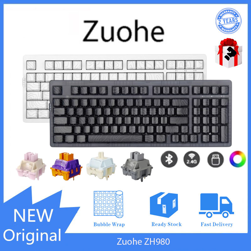 ZORNHER ZH980 Contour 2.0 three-mode office silent mechanical keyboard ...