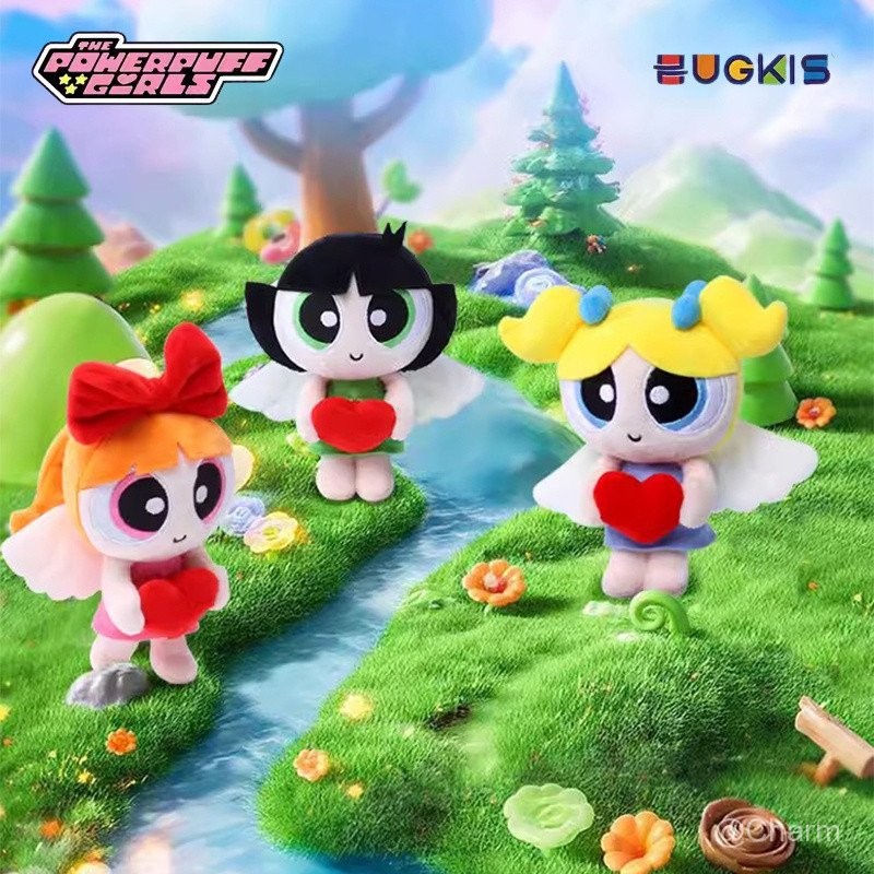 HUGKIS The Powerpuff Girls Angel Plush Pendant Cartoon Cute Little Doll ...