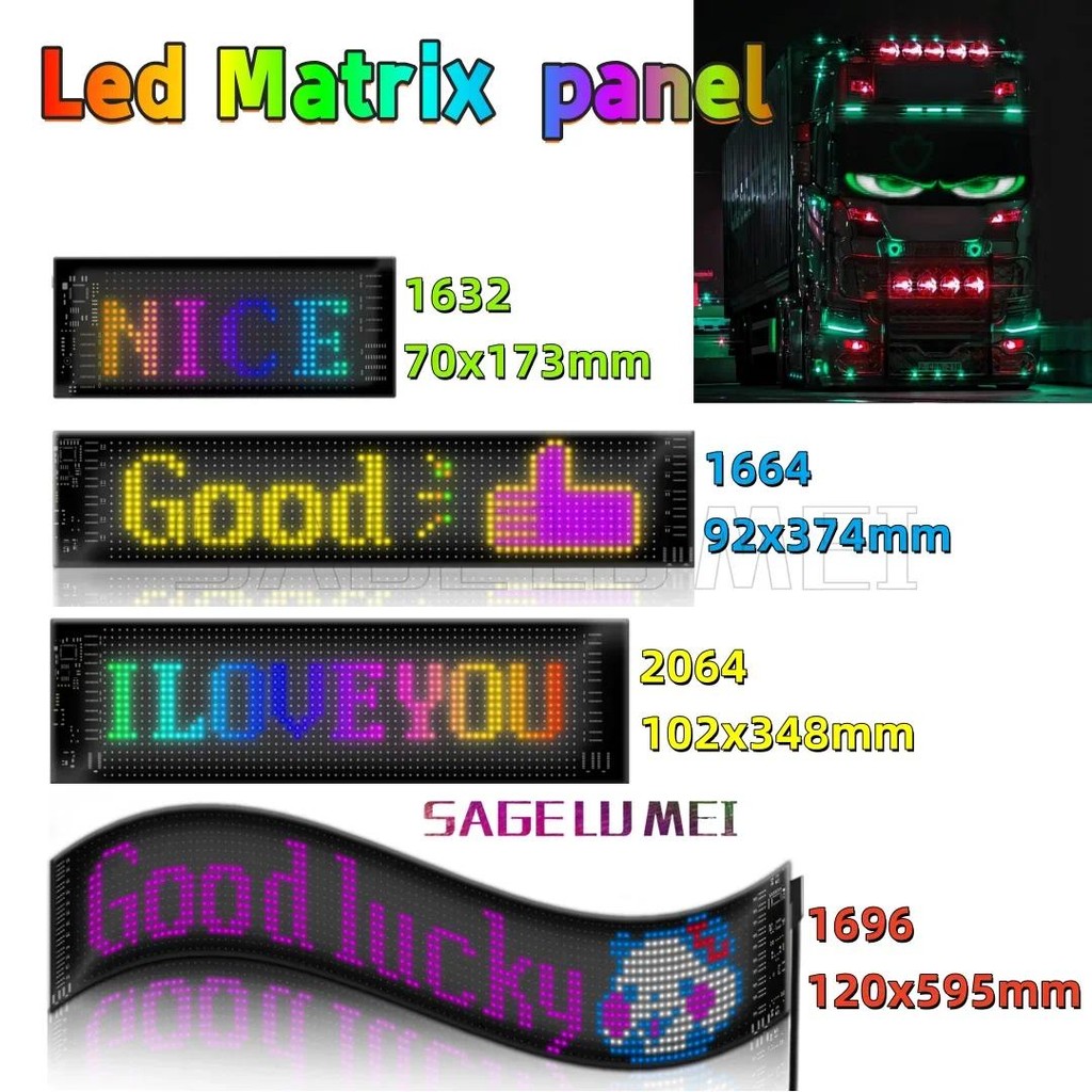 Devil's eye smart screen led Matrix display car panel flexible pixel ...