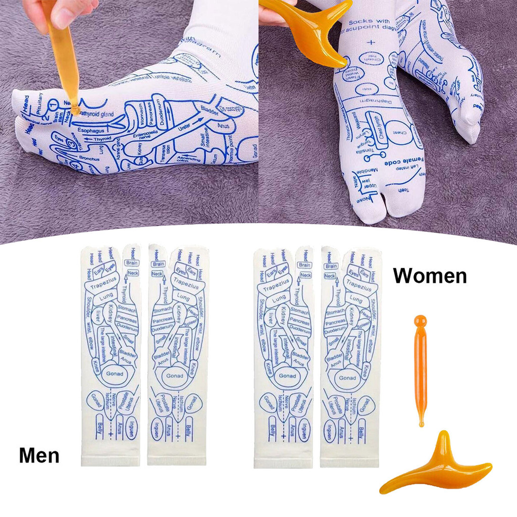 1 Pair Massage Relieve Tired Feet Socks Acupressure Foot Massager ...