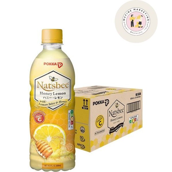 Pokka Natsbee Honey Lemon 24 x 500ml | Shopee Singapore