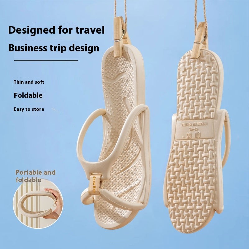 New Portable Folding Slippers EVA Soft Sole Lightweight Business Travel ...