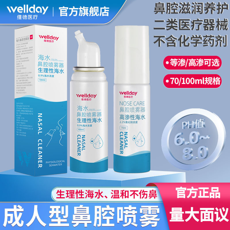 Victor Nasal Spray Adult Style Nasal Wash Physiological Sea Salt Water ...