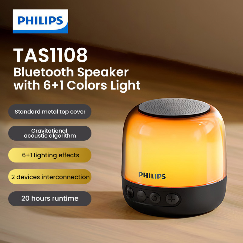 Philips Bluetooth Wireless Speaker Light Desktop Small Speaker Home ...