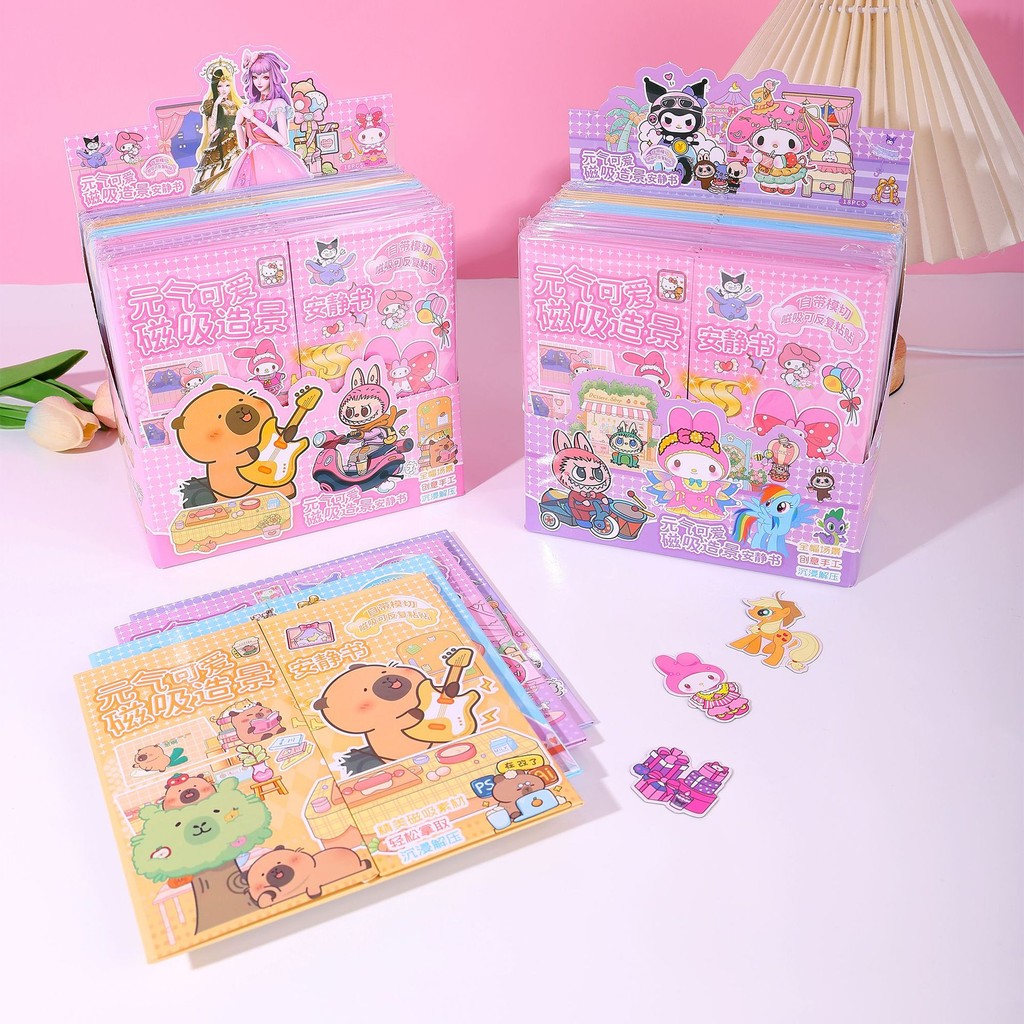 Labubu Capybara Magnetic Book - Children's Educational Toy - Children's ...