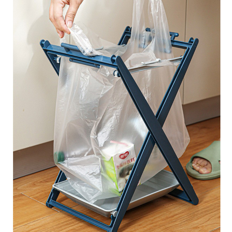 Japanese Foldable Trash Rack Kitchen with Tray Trash Can Outdoor ...