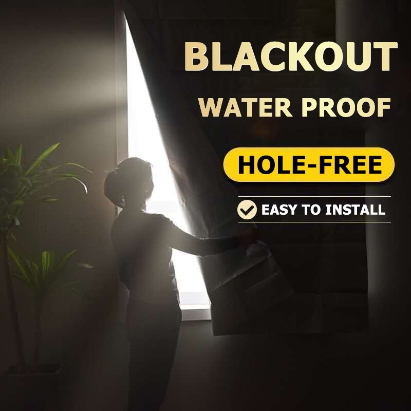 Perforation free installation of Velcro curtain full blackout cloth ...