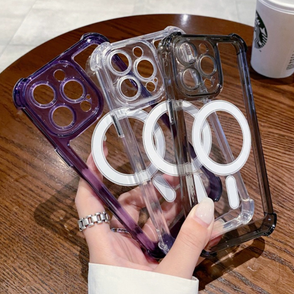 Shockproof Clear Magnetic Phone Case for IPhone 11 15 16 Pro Max 16plus ...