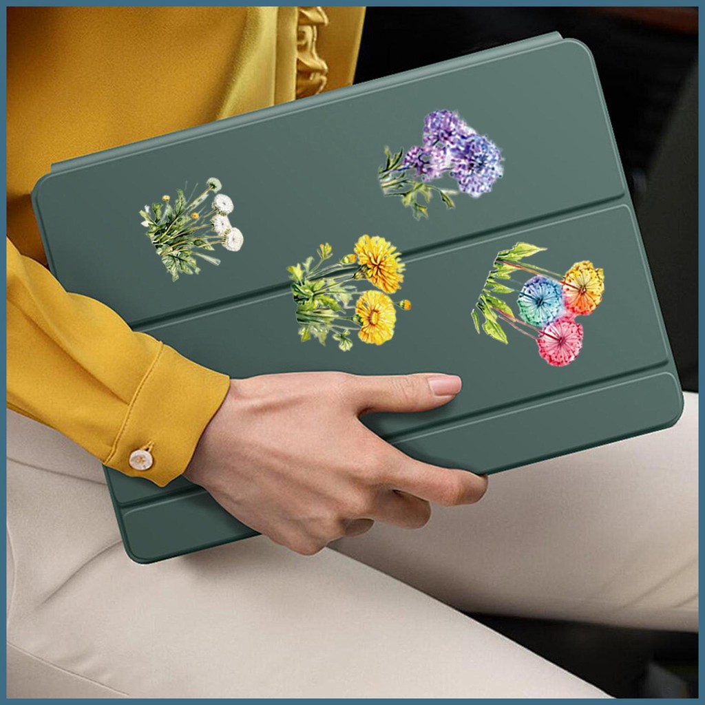 Transparent Floral Stickers Self-Adhesive Transparent Plant Decals ...