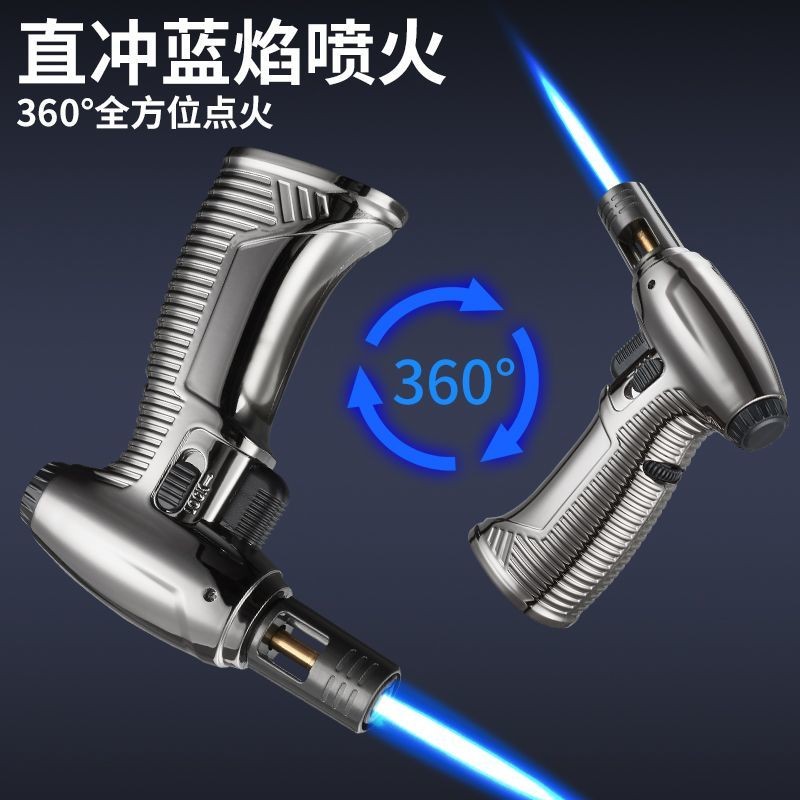 Inverted Straight Punch Flame Gun Windproof Gas Lighters Cigar ...