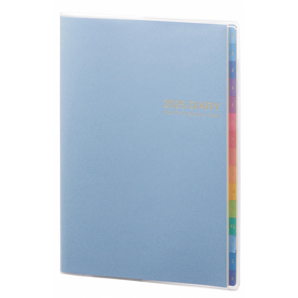 Raymay Fujii Planner 2025 Schedule Book Four Plan Diary Monthly 4 Plans A5 Blue RFD2554A 2024 ...