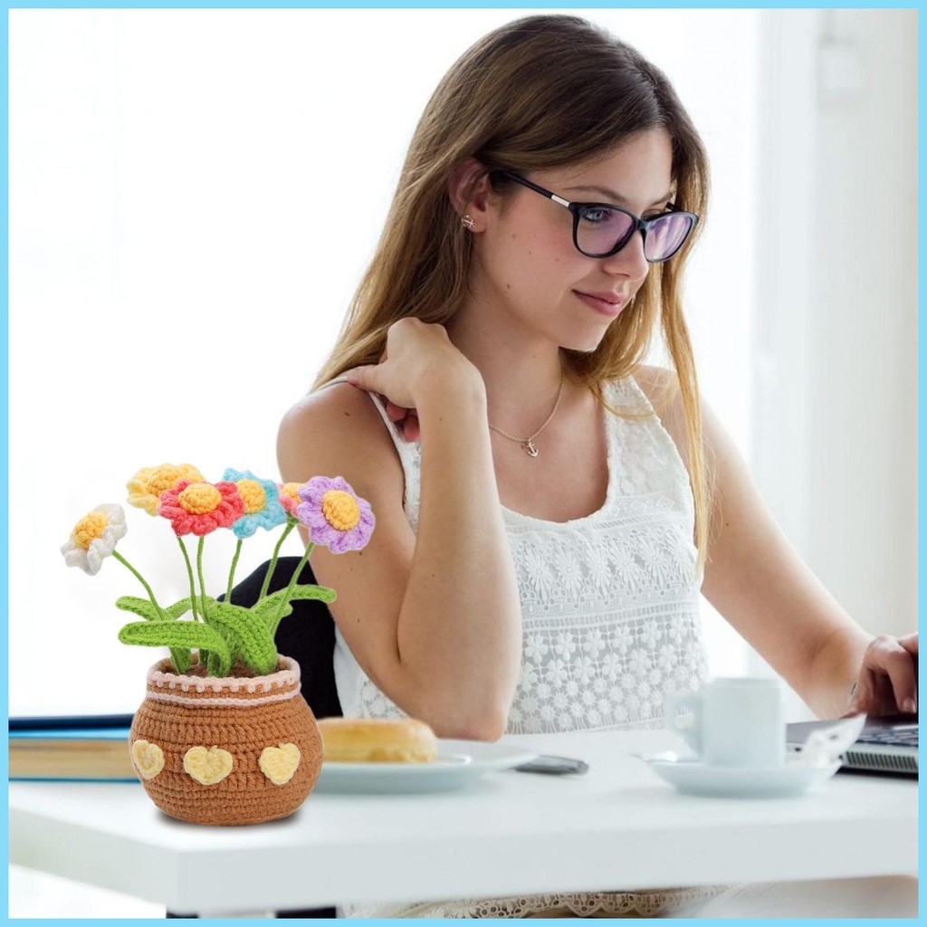 Sunflower Crochet Kit for Beginners Crochet Flower Material Kit Crochet ...