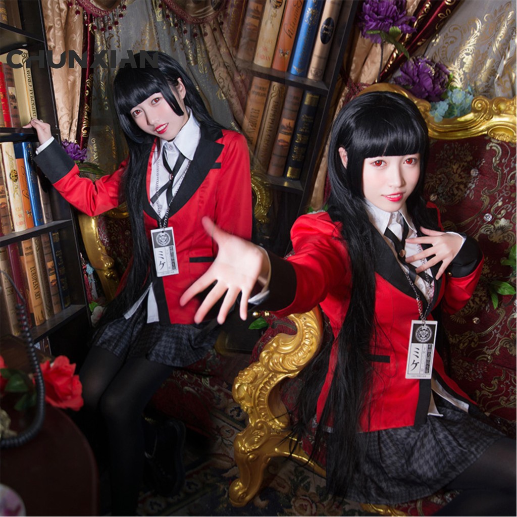 Japan Anime Kakegurui Cosplay Costume Jumpsuit Kakegurui Jabami Yumeko ...