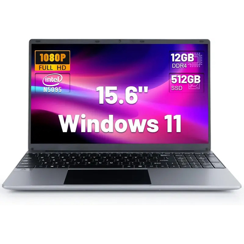 Bestski 15.6 Inch Laptop Intel N5095 Processor 12GB RAM 512GB SSD IPS ...