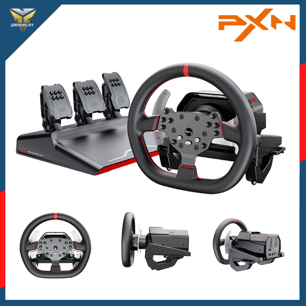 PXN V10 Pro Simulator Racing Wheel & Magnetic Pedals – 900 Degree ...