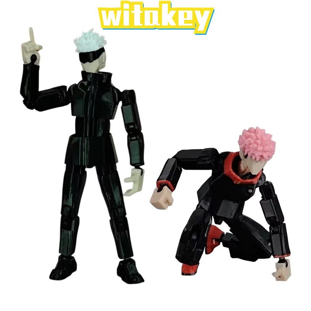 WITAKEY Jujutsu Kaisen Figures, Printed Multi-Jointed Shapeshift Gojo ...