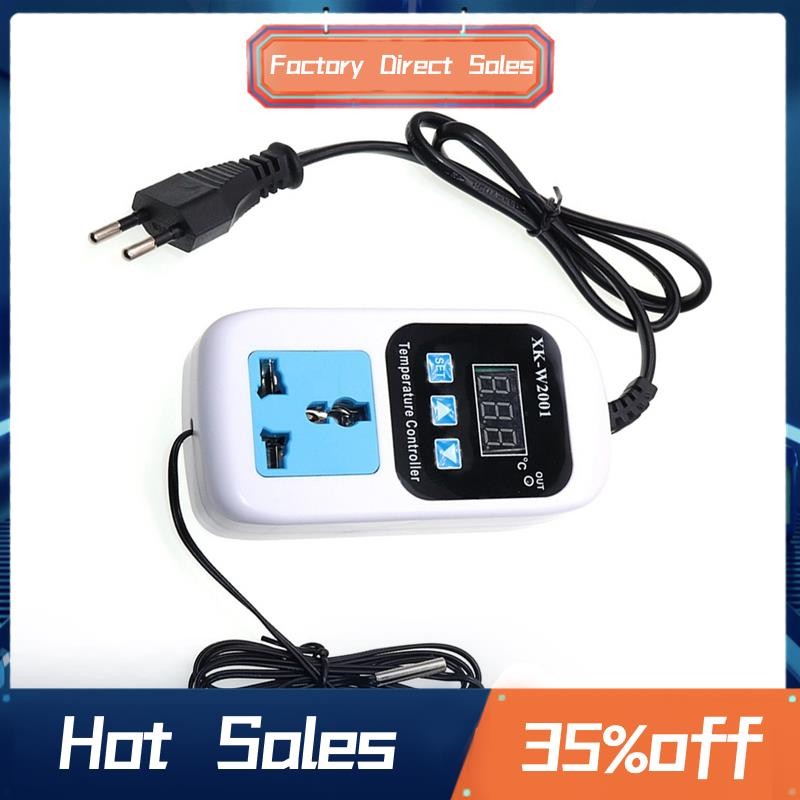XK-W2001 Digital Temperature Controller Socket AC 110-220V Thermostat ...