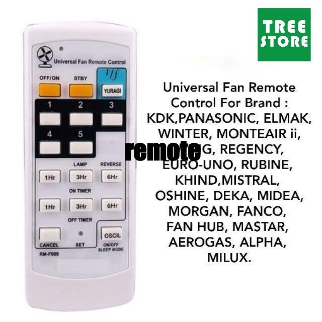 Universal Fan Remote Control RMF989 WALL CEILING FAN REMOTE CONTROLLER ...