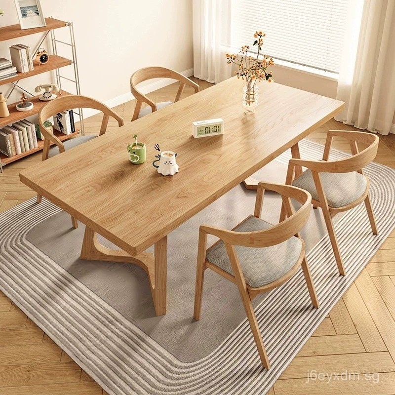 Nordic Style Dining Table Solid Wood Log Dining Table Dining Table ...