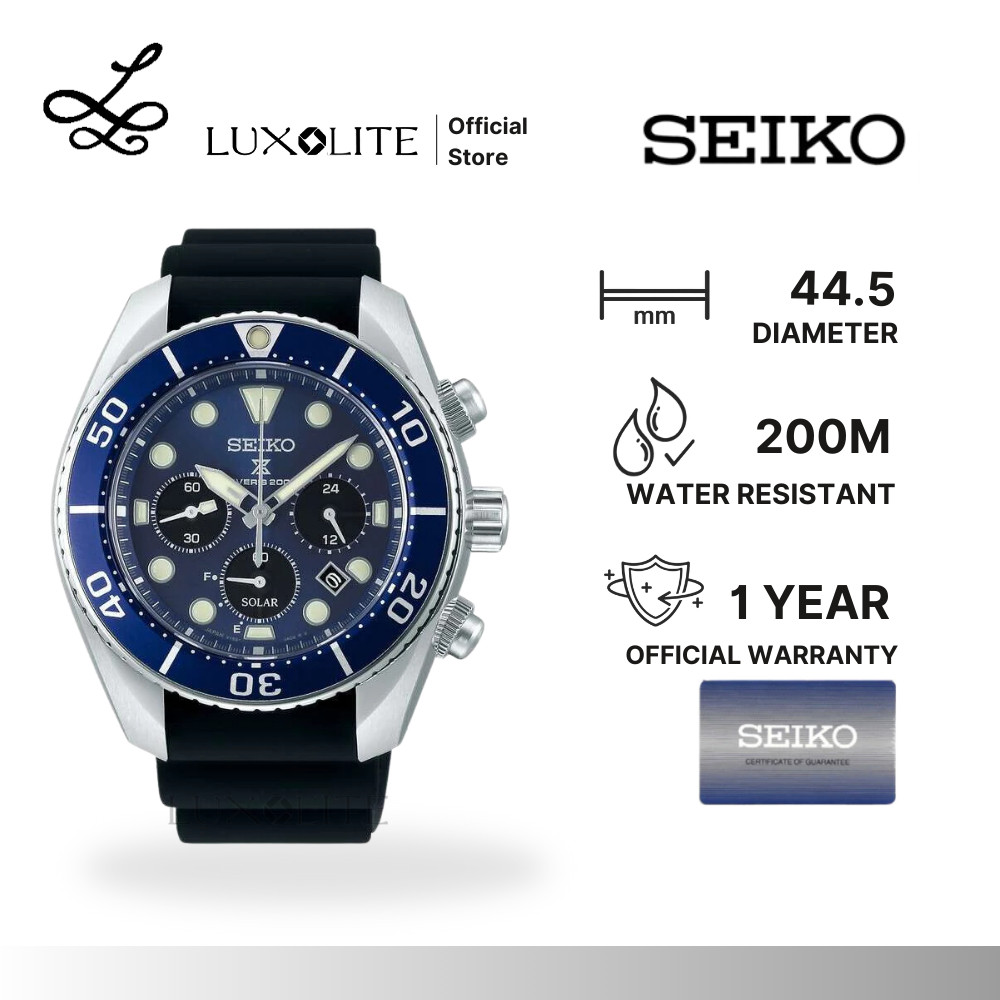 [Luxolite] Seiko Prospex SSC759 Solar Chronograph Men's Watch Blue Navy ...