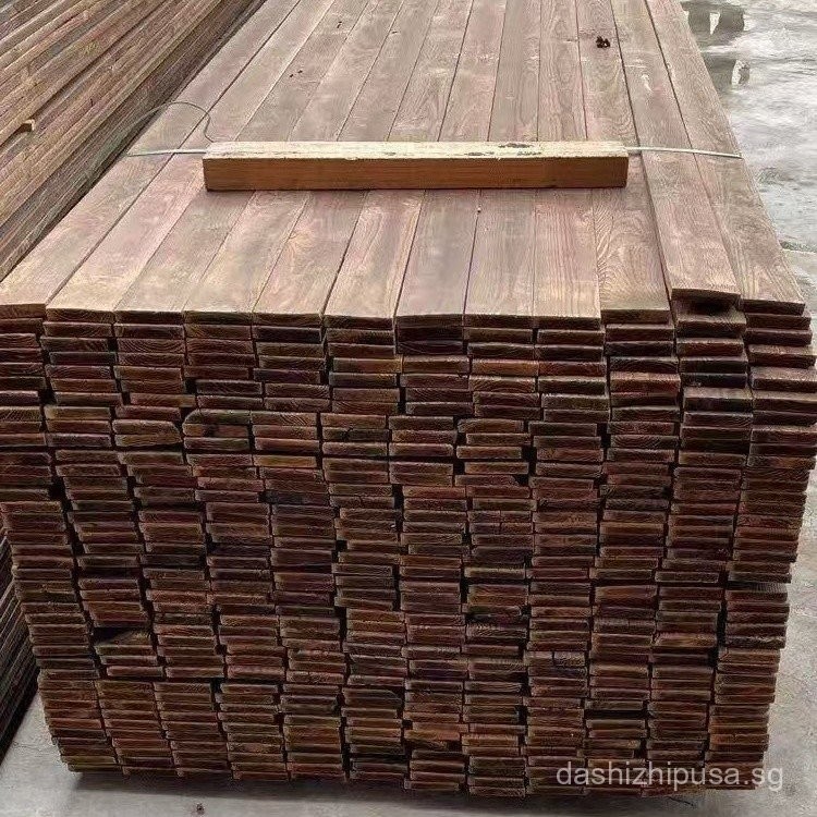 Carbonized Outdoor Wood Planks Anti-Corrosion Patio Flooring Wall ...