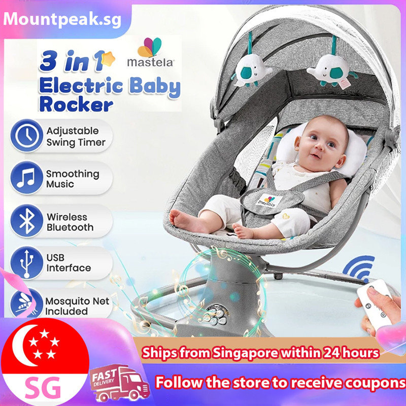 SG🔥Ready stock🔥Mastela Buaian Baby Rocker Chair Baby Cradle Electric ...