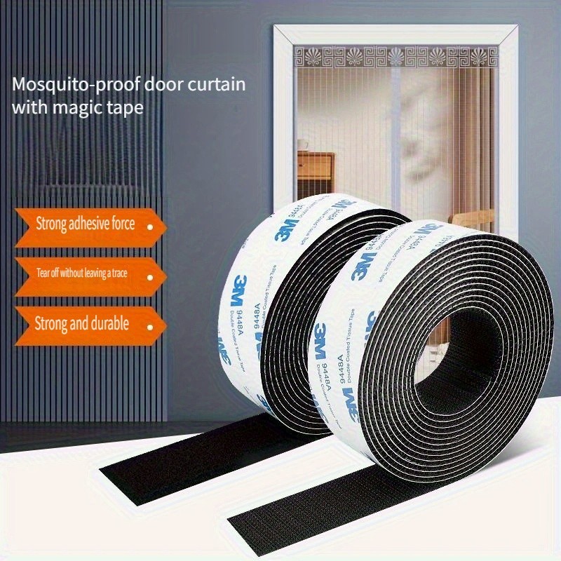 Anti-mosquito Door Curtain 3M Velcro door curtain hook surface punch ...