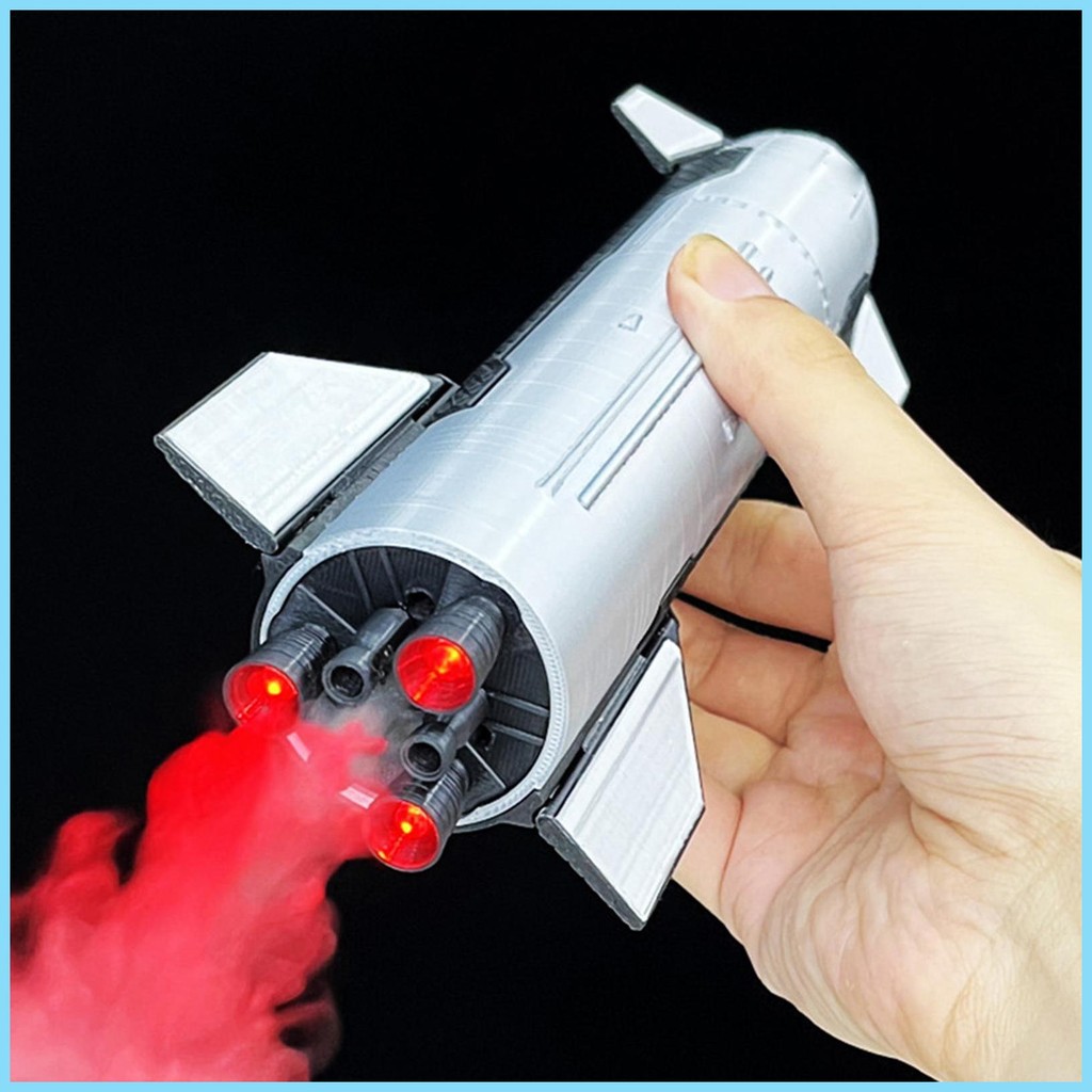 Space Starship Model Ultrasonic Atomization Starship Model with Flame ...