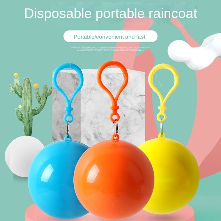 A Must-Have for Portable Rain Avoidance!Portable Raincoat Ball ...